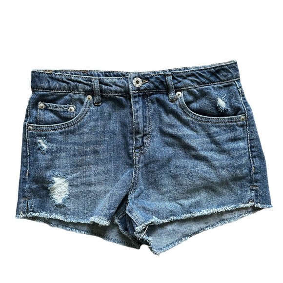 Levi's | Shorts | Levi High Rise Shorty Short Denim Cutoffs Distressed ...
